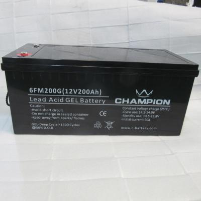 China 12V 200AH Sealed Gel Lead Acid Battery For Solar Cell Power Generation for sale