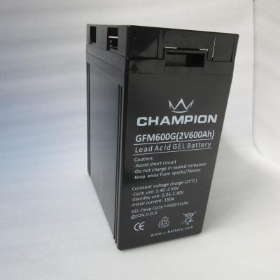 China Advanced 2v 600ah UPS / Solar Lead Acid Battery GFM600 302*175*330mm for sale