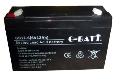 China UPS Power Backup 6V 12Ah Sealed Lead Acid Battery for sale