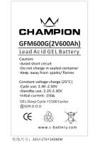 China Rechargeable GFM600G 600Ah 2V Lead Acid Battery M8 Terminal for sale