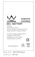 China 6FM55FG 12v 55ah GEL Lead Acid Battery M6 Terminal for sale
