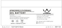 China 6FM 200G 12V 200Ah Deep Cycle Inverter Battery UL94V-0 for sale
