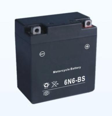 China No Leakage Black 6AH 6 Volt Motorbike Battery B Terminal for sale