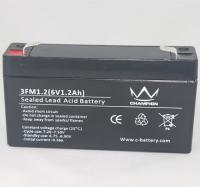 China 6V1.2AH Lead Acid Battery emergency lighting battery alarm security system power for sale