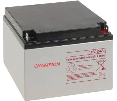 China 6FM24D 24Ah Deep Cycle 12v Batteries Solar Power Storage Batteries With CE approval for sale