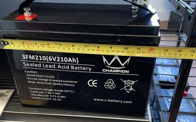 China 6 Volts Sealed Deep Cycle Lead Acid Battery 180Ah For Golf Cart for sale