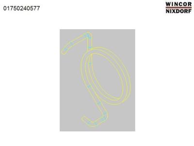 China ATM Machine ATM spare parts 1750240577  wincor parts torsion spring m 01750240577 in module 1750193244 for sale
