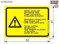 China ATM Machine ATM spare parts 1750225100 CINEO C4060 WARNING LABEL MOVING PARTS (37X52) 01750225100 IN MOUDLE 1750126457 for sale