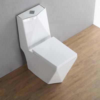 China Ceramic One Piece Toilet with P Trap Dual Flush for sale