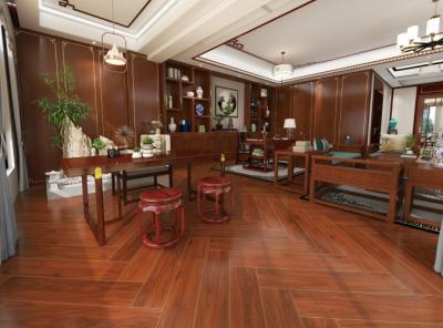 China Antibacterial Wood Porcelain Tile 20x100cm Brown Tan Matt Soft Glazed for sale