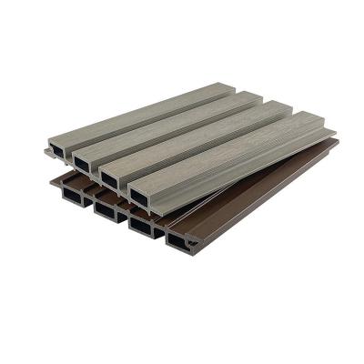China Fireproof 25x227mm WPC Cladding Panel Wood Plastic Composite Grating Plank for sale