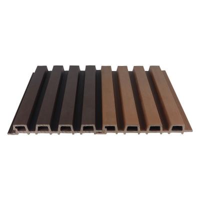 China Brown 25x227mm WPC Cladding Panel for Hotels and Parks for sale