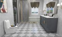 China Gray Matt Glazed Ceramic Rustic Tile 400x400mm Indoor Floor Wall for sale