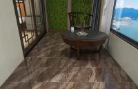 China 400x400mm Matte Glazed Ceramic Rustic Tile Brown Indoor Floor Wall for sale