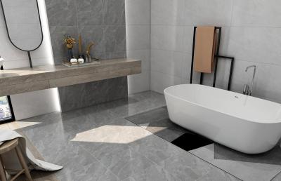 China Gray Non-Slip Ceramic Rustic Tile 400x400mm Marble Look for sale