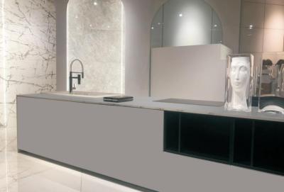 China Gray Matt Sintered Stone Slab 800x2600mm Antibacterial Wall Tile for sale