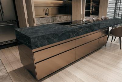 China Black Sintered Stone Slab 800x2600x12mm Matte Surface for sale