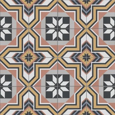 China 25x25cm Yellow Pink Ceramic Rustic Tile for Bathroom Kitchen Floor for sale