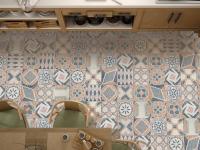China 250x250mm Brown Blue Ceramic Rustic Tile for Floor and Wall for sale