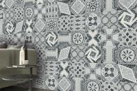 China Gray and Blue 250x250mm Ceramic Rustic Tile for Indoor Floor for sale