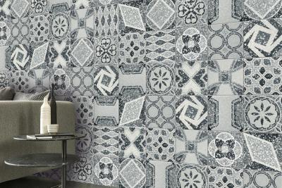 China Gray and Blue 250x250mm Ceramic Rustic Tile for Indoor Floor for sale
