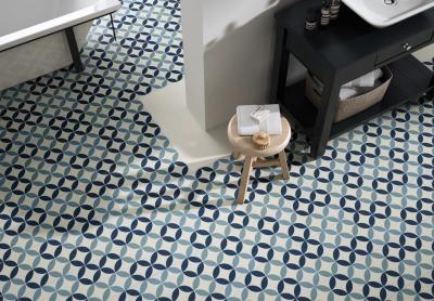 China Blue 250x250mm Ceramic Rustic Tile for Indoor Floor for sale