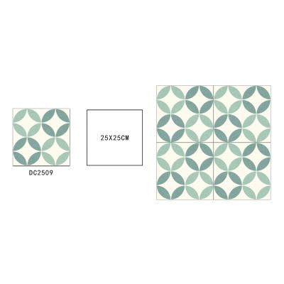 China Light Green Ceramic Rustic Tile 250x250mm for Indoor Floor for sale