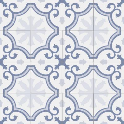 China Light Blue 250x250mm Ceramic Rustic Tile for Indoor Floor for sale