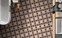 China Black and Orange 250x250mm Ceramic Rustic Tile for sale