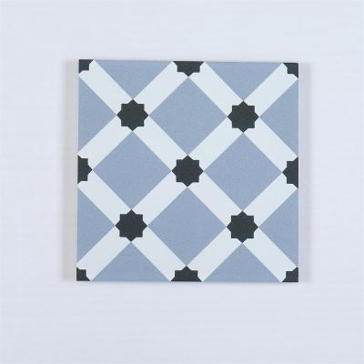 China Blue Ceramic Rustic Tile 20x20cm Clay Indoor Floor for sale