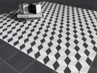 China 20x20cm Black Gray Ceramic Rustic Tile for Indoor Floor for sale