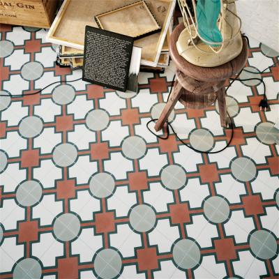 China 20x20cm Red Gray Ceramic Rustic Tile for Indoor Floor for sale
