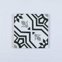 China 20x20cm Ceramic Rustic Tile for Indoor Floor Black Gray White for sale