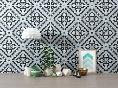 China Gray & White 20x20cm Ceramic Rustic Tile for Indoor Floor for sale