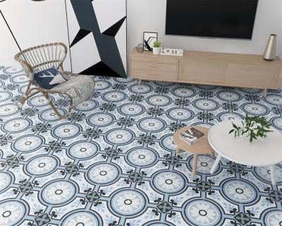 China Blue 20x20cm Ceramic Rustic Tile for Indoor Floor for sale