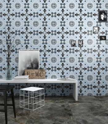 China Blue 20x20cm Ceramic Rustic Tile for Indoor Floor for sale