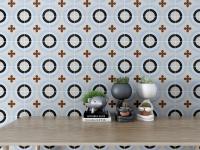 China 20x20cm Ceramic Rustic Tile Non-Slip Floor Wall Blue Black Beige for sale