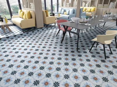 China Gray and Blue 20x20cm Ceramic Rustic Tile for Indoor Walls and Floors for sale
