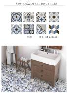 China Blue Ceramic Rustic Tile 20x20cm for Bathroom and Balcony for sale