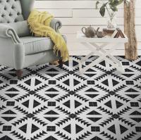 China Black White Ceramic Rustic Tile 20x20cm AAA Grade Non-Slip for sale