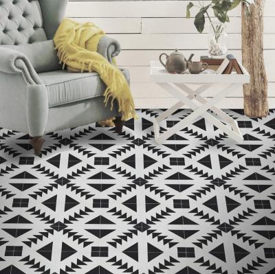 China Black White Ceramic Rustic Tile 20x20cm AAA Grade Non-Slip for sale