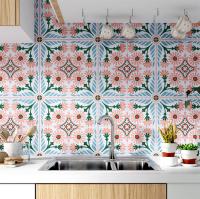 China Pink Ceramic Rustic Tile 20x20cm Clay Indoor Wall Floor Tile for sale