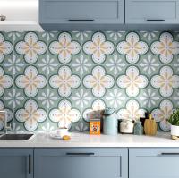 China Green Ceramic Rustic Tile 20x20cm Waterproof Indoor Floor Wall for sale