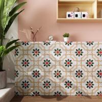 China 20x20cm Light Yellow Green Ceramic Rustic Tile for Bathroom for sale