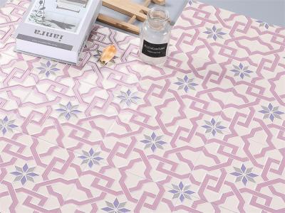 China Pink Ceramic Rustic Tile 20x20cm AAA Grade for Bathroom Walls for sale
