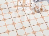 China Orange Beige 20x20cm Ceramic Rustic Tile for Floor and Wall for sale