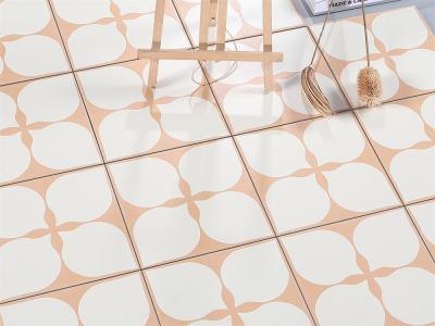 China Orange Beige 20x20cm Ceramic Rustic Tile for Floor and Wall for sale