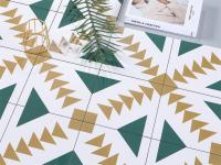 China Green Yellow 200x200mm Ceramic Rustic Tile for Bathroom Wall for sale