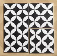 China Black and White 20x20cm Ceramic Rustic Tile for Indoor Floor and Wall for sale