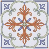 China White and Red Ceramic Rustic Tile 20x20cm Non-Slip for sale